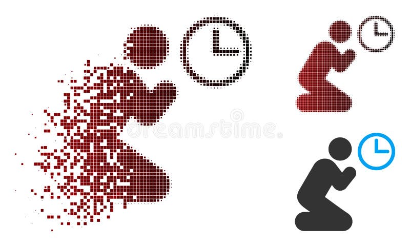 Dissolved Dot Halftone Pray Time Stock Illustrations – 2 Dissolved Dot ...