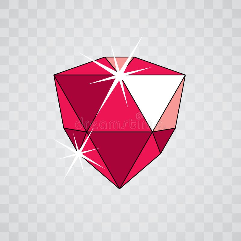 Vector Precious Decorative Element, Polygonal. Luxury Diamond Icon ...