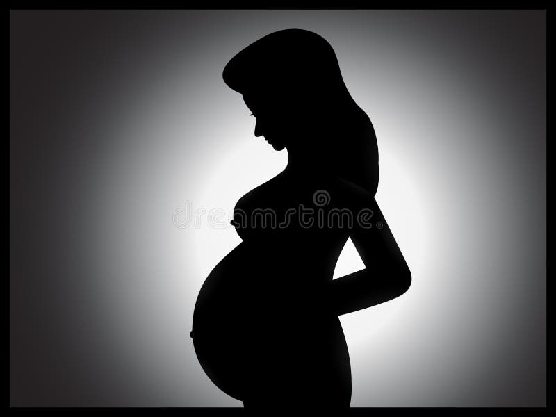 Pregnant Silhouette Stock Vector Illustration Of Expect 545018