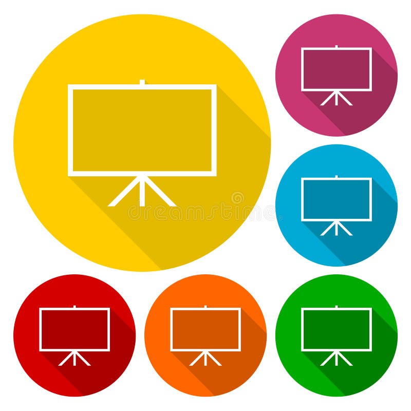 Vector Presentation Board Icons Stock Illustration - Illustration of ...