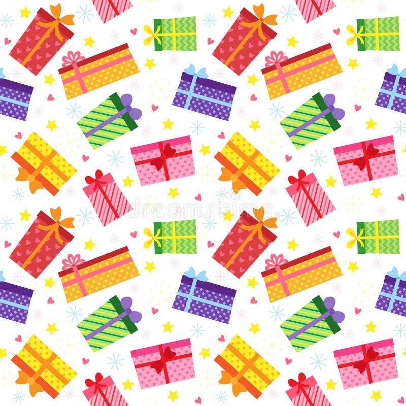 Seamless present pattern stock vector. Illustration of paper - 62469848
