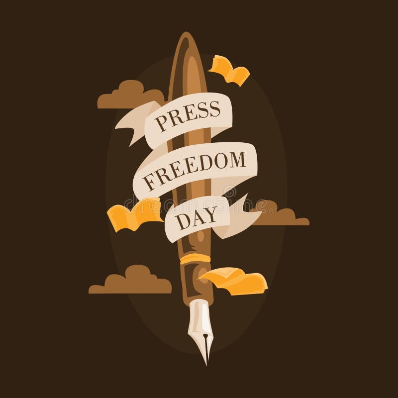 Vector Press Freedom Day Poster Template Stock Illustration ...