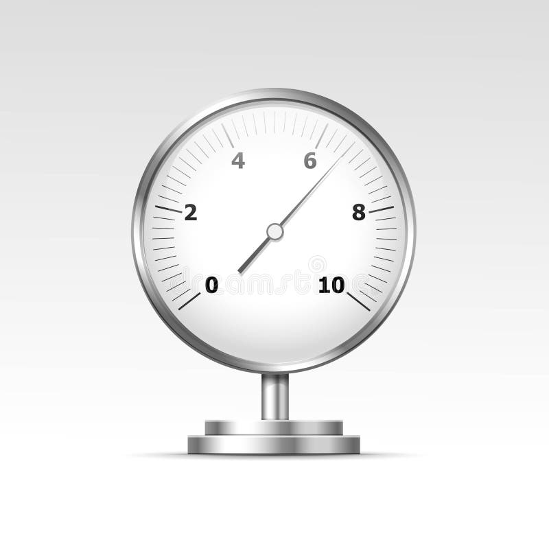 Vector Pressure Gauge Manometer Isolated Stock Vector - Illustration of ...