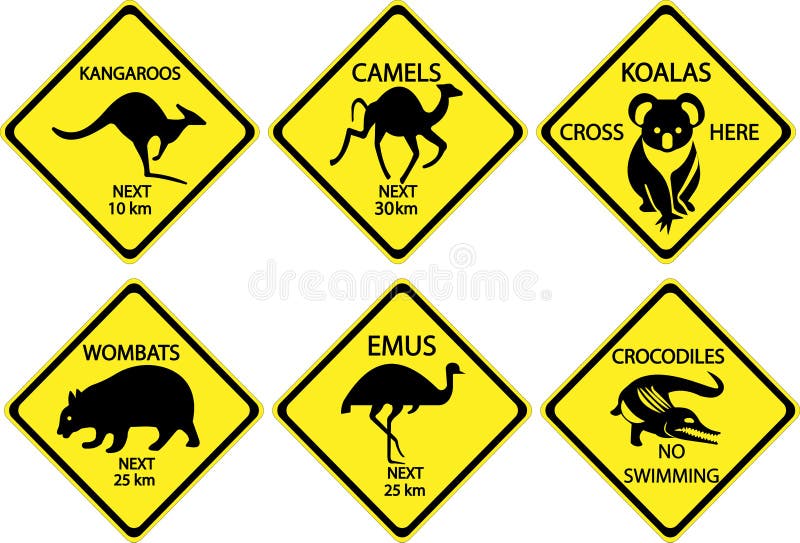 Australian signs map stock illustration. Illustration of isolated ...