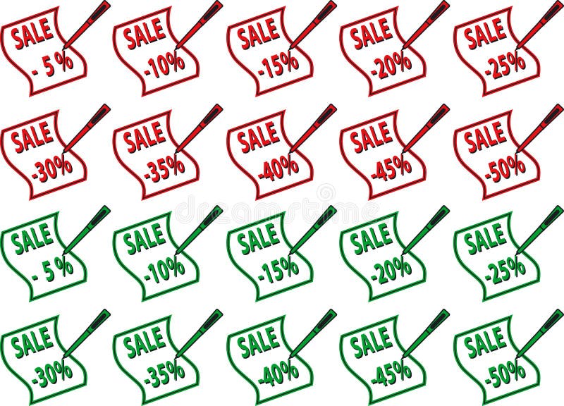 Vector Price Stickers stock vector. Illustration of present - 5860399