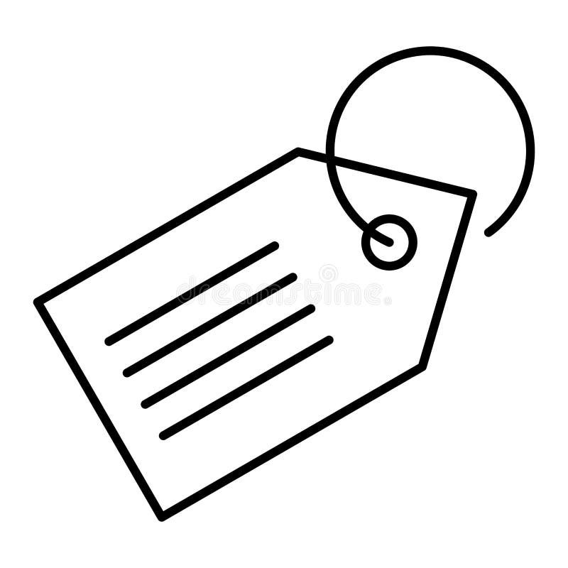 Vector Price Tag Outline Icon Design Stock Vector - Illustration of ...