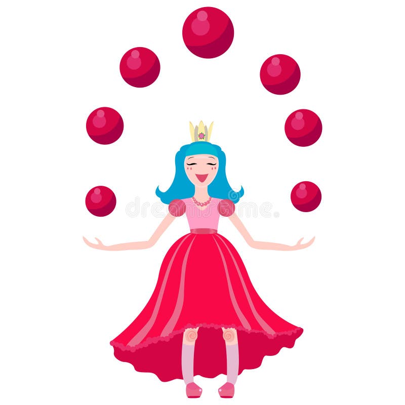 Princess and balls stock vector. Illustration of color - 59959653