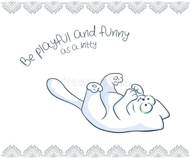 Vector Printable Illustration of Nice Gift Postcard with Hand Drawn ...