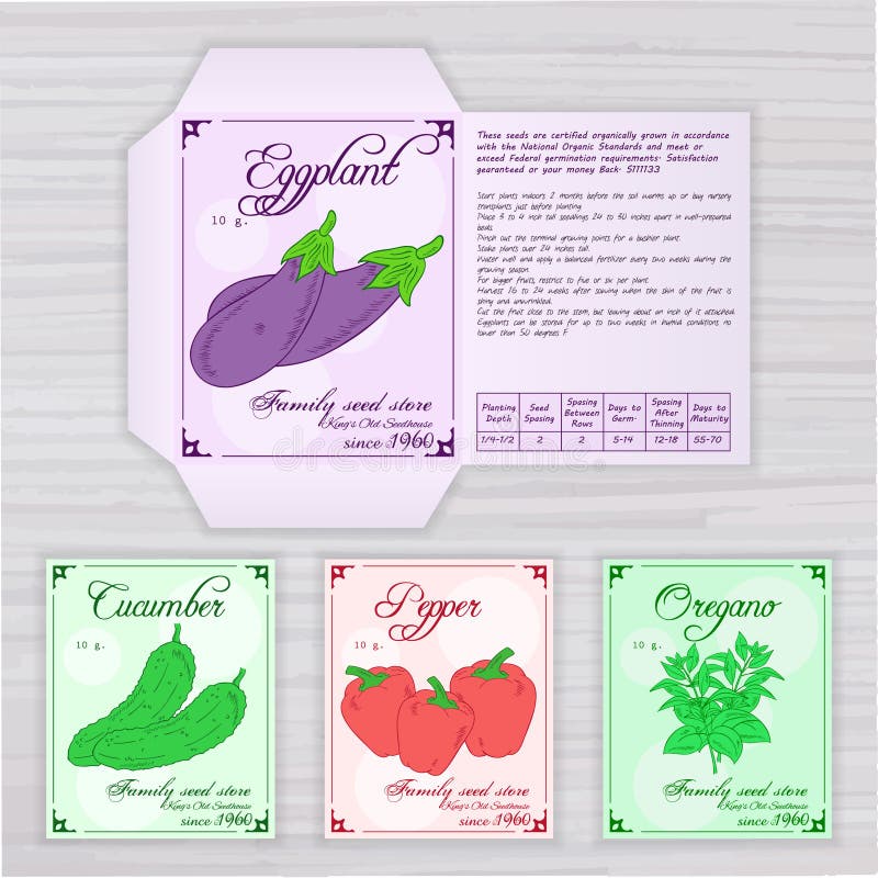Vegetable Seed Packet Clip Art Seed Packet Stock Illustrations