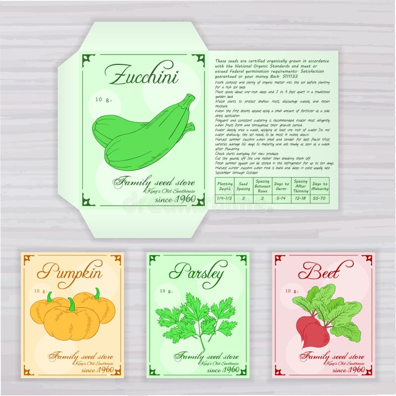 Seed Packet Template Stock Illustrations – 470 Seed Packet Template ...