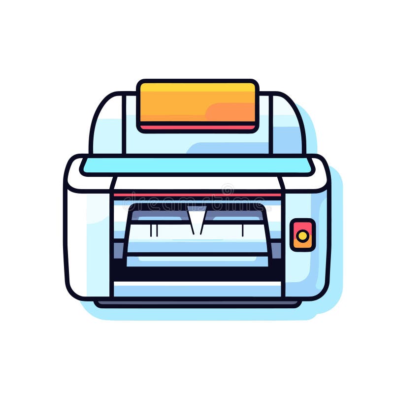 Vector of a Printer on a Table Stock Vector - Illustration of efficient ...