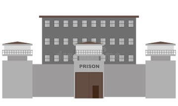 Vector prison building stock vector. Illustration of house - 49366084