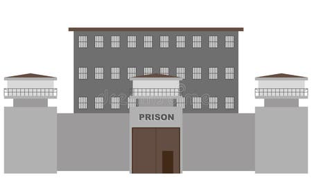 Vector prison building stock vector. Illustration of house - 49366084