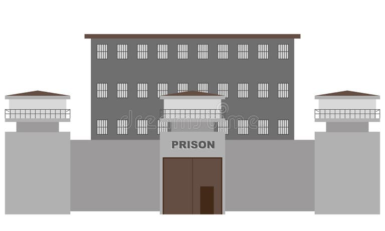 Vector prison building stock vector. Illustration of house - 49366084