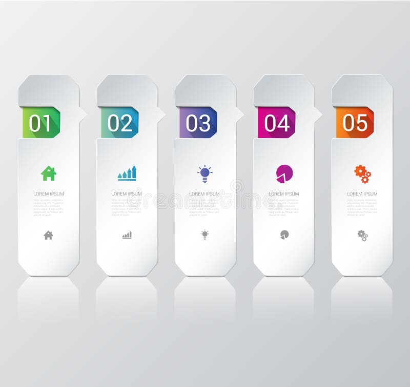 Vector Process Steps Labels Infographics Background Template Stock ...