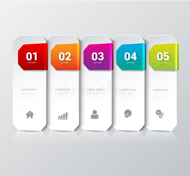 Vector Process Steps Labels Infographics Template Background Stock ...