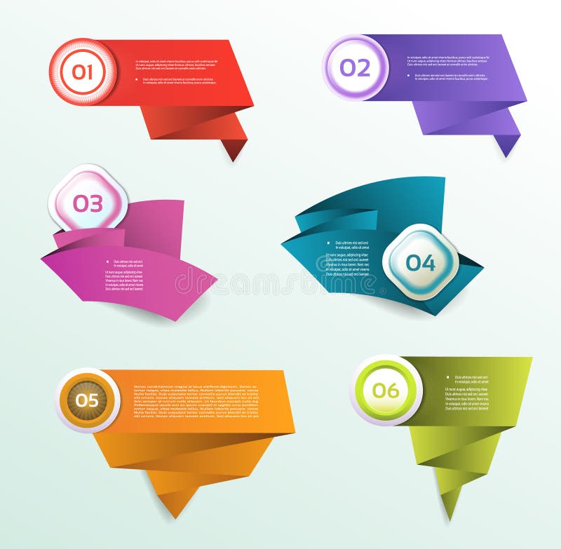 First Second Third - Vector Paper Infographics Stock Vector ...