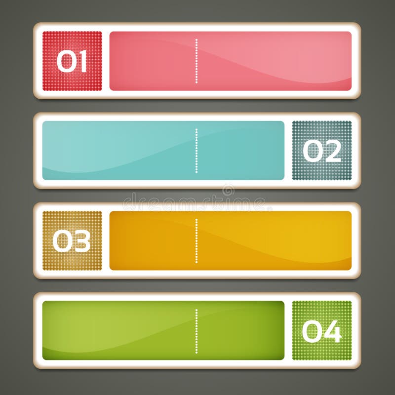 One Two Three - Set of Three Version - Vector Paper Progress Steps for ...