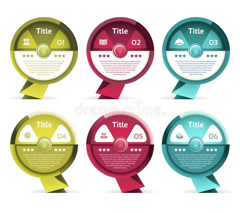 Vector Progress Background / Product Choice Or Version. Six Steps ...