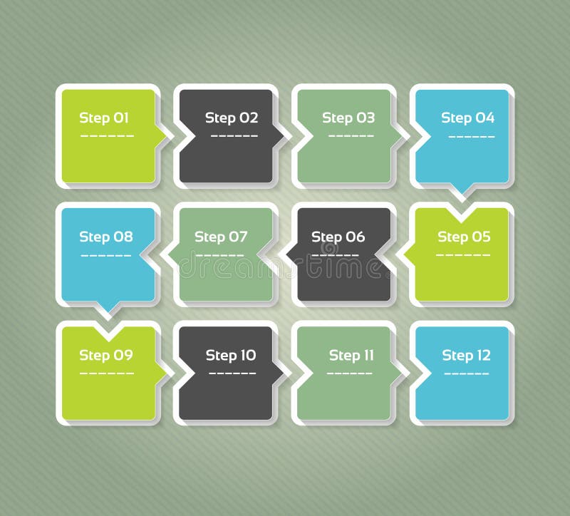 12 Steps Diagram Stock Illustrations – 665 12 Steps Diagram Stock ...