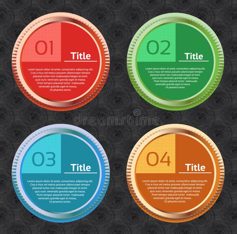 Vector Progress Icon for Four Steps. Stock Vector - Illustration of ...