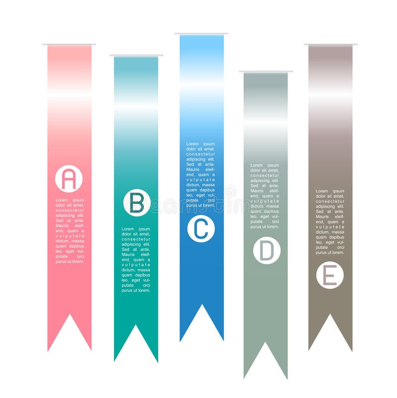 Vector Progress Icons for Five Steps or Options Stock Vector - Illustration of creative, icon ...