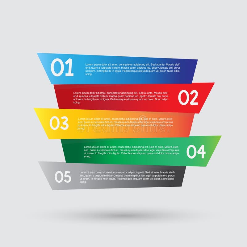 Vector Progress Icons for Five Steps or Options Stock Vector ...