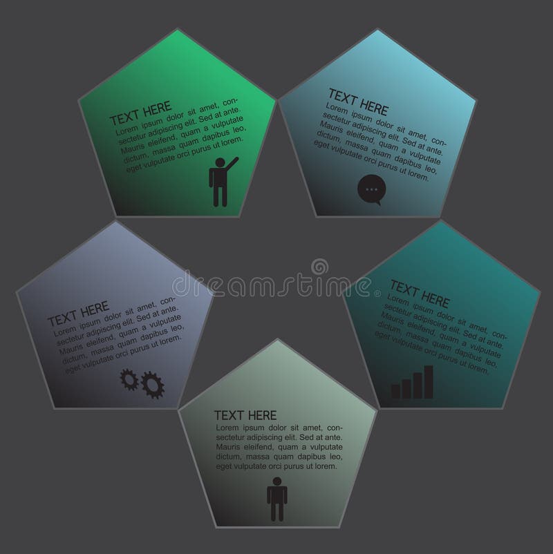 Vector Progress Icons for Five Steps or Options Stock Vector - Illustration of creative, icon ...