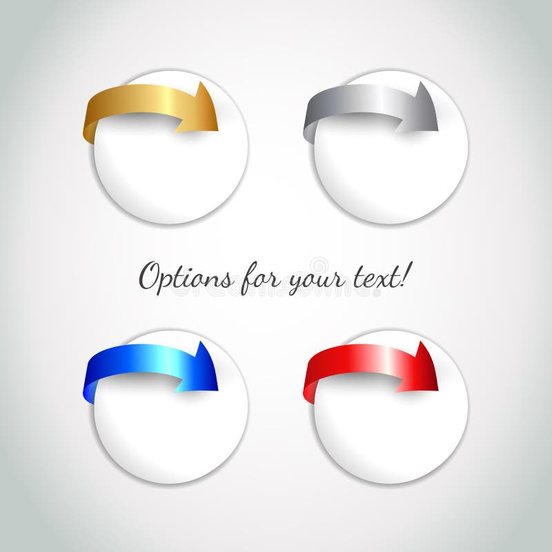 Vector Progress Options / Four Options with Coloured Arrow Stock Vector ...