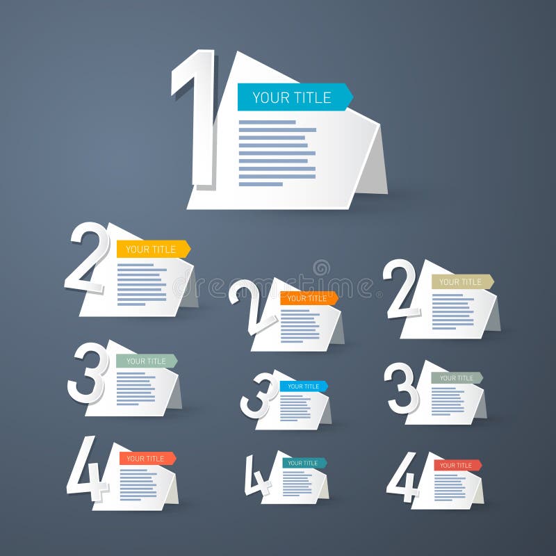 Vector Progress Steps for Tutorial Stock Vector - Illustration of ...