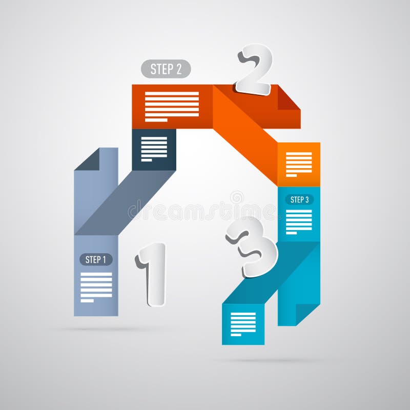 Vector Progress Steps for Tutorial Stock Vector - Illustration of ...