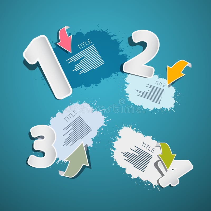 Steps for Tutorial, Infographics Stock Vector - Illustration of paper ...