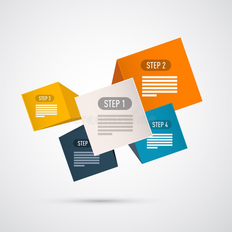 Vector Progress Steps for Tutorial, Infographics Stock Vector ...