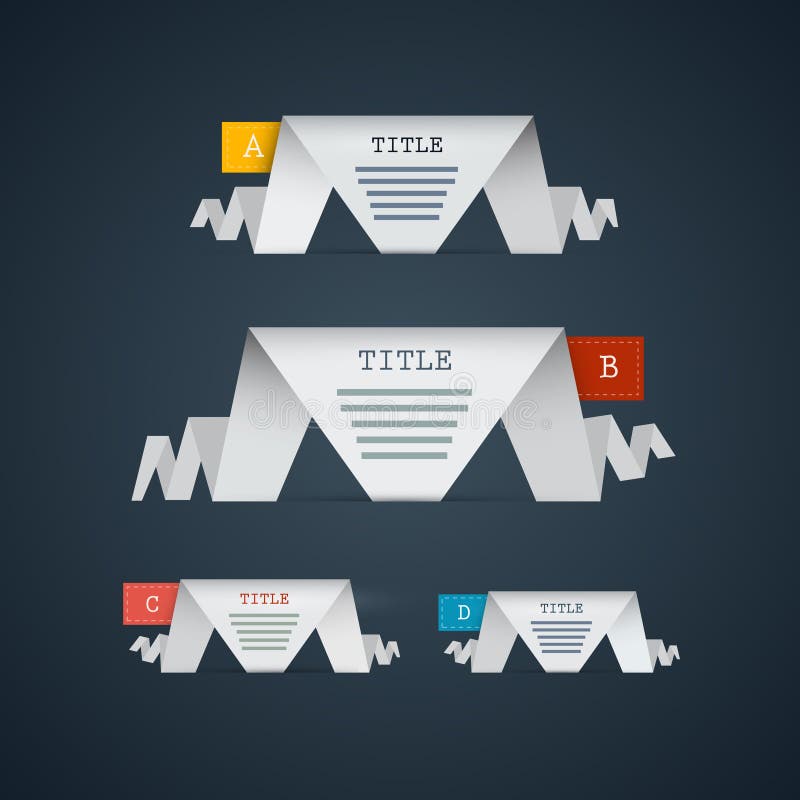 Progress Four Steps for Tutorial, Infographics Stock Vector ...