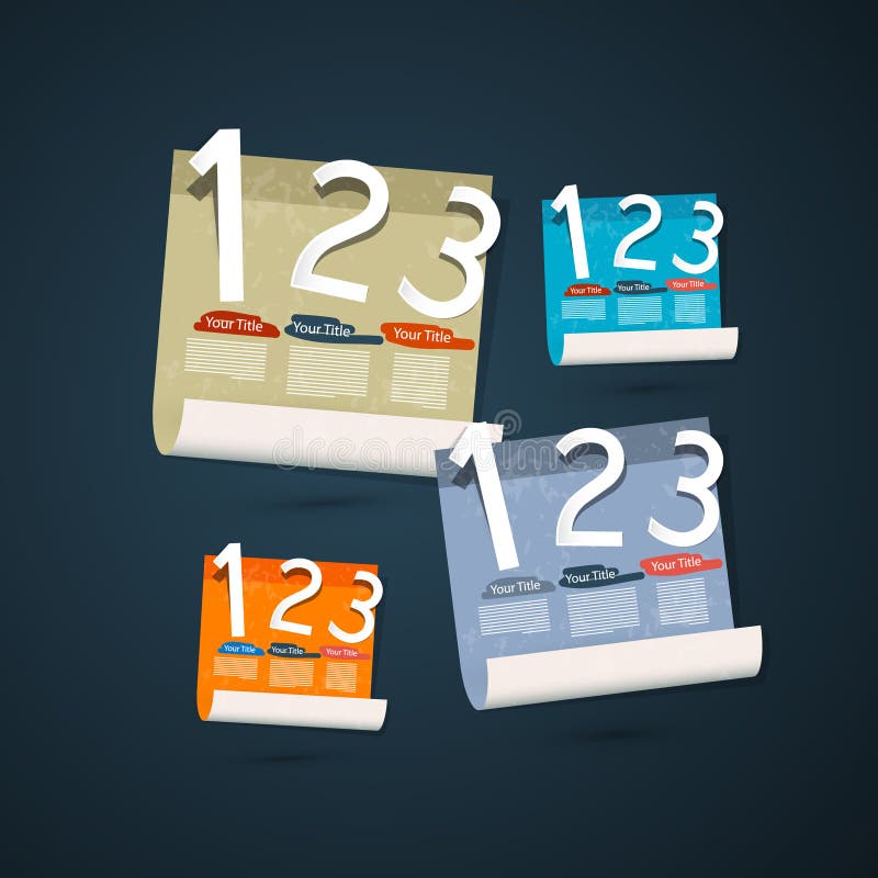 Vector Progress Steps for Tutorial, Infographics Stock Vector ...