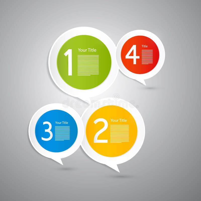 Progress Four Steps for Tutorial, Infographics Stock Vector ...