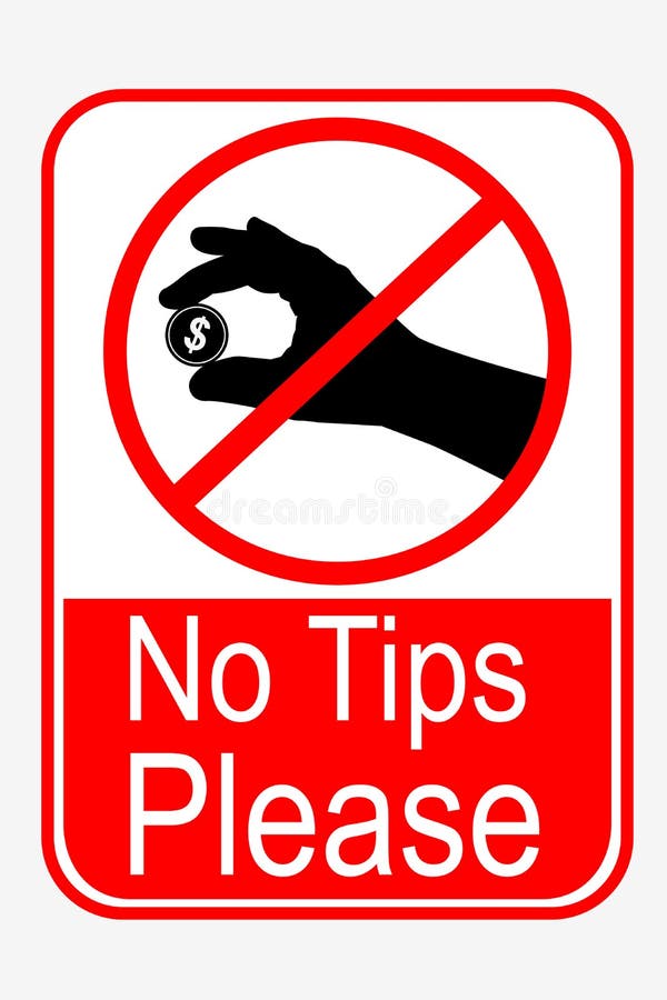 Please No Tips Stock Illustrations – 7 Please No Tips Stock ...