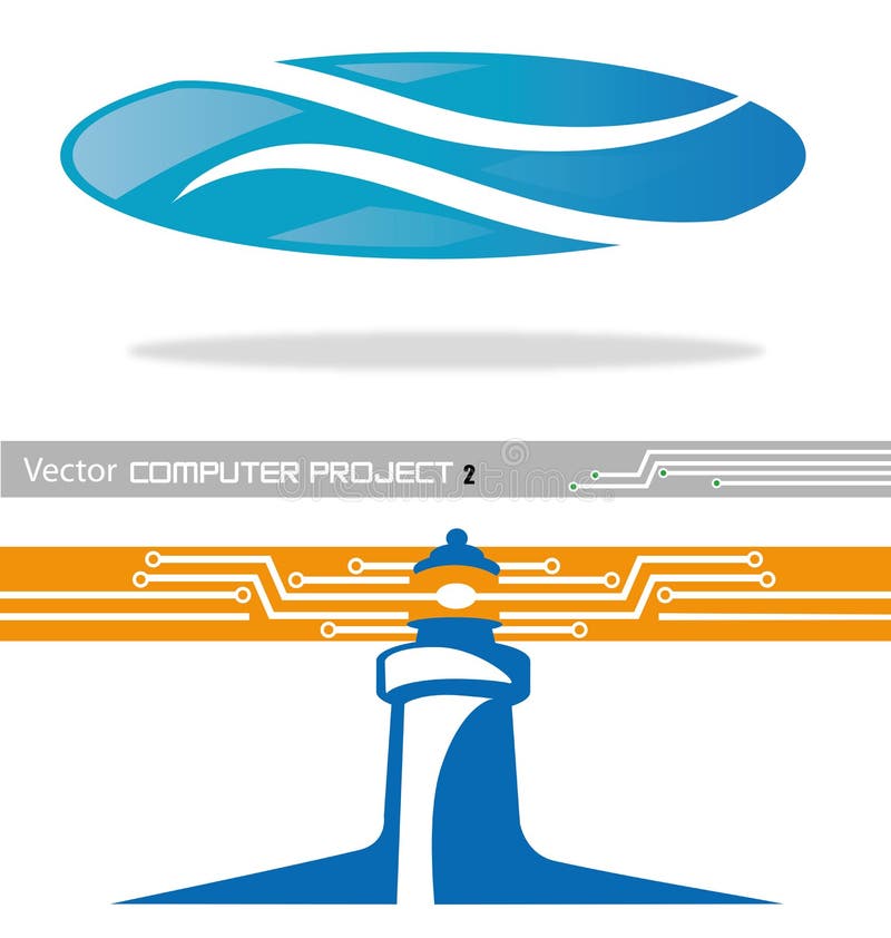 Vector project computer 2 stock vector. Illustration of circuit - 30813667