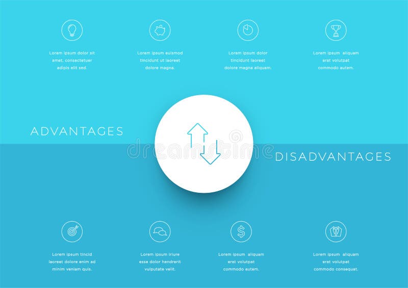2 Step Positive Negative List Infographic Colorful Stock Vector ...