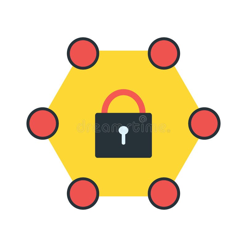 Vector Protected Network Icon for Personal and Commercial Use. Stock ...