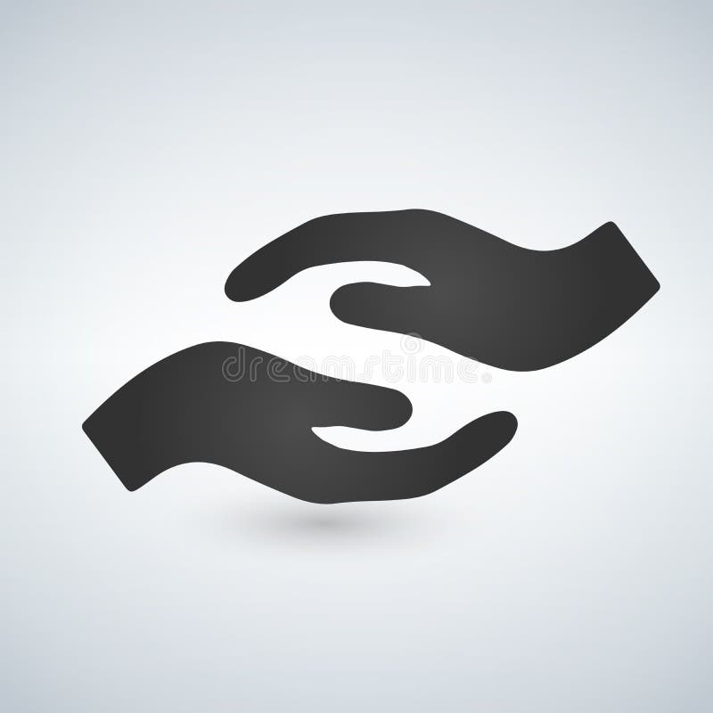 Vector Protecting Hands Icon Stock Illustration - Illustration of empty ...