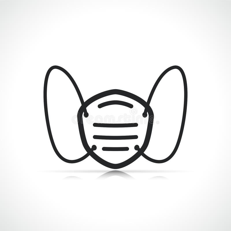 Vector Protection Mask Symbol Icon Stock Vector - Illustration of ...