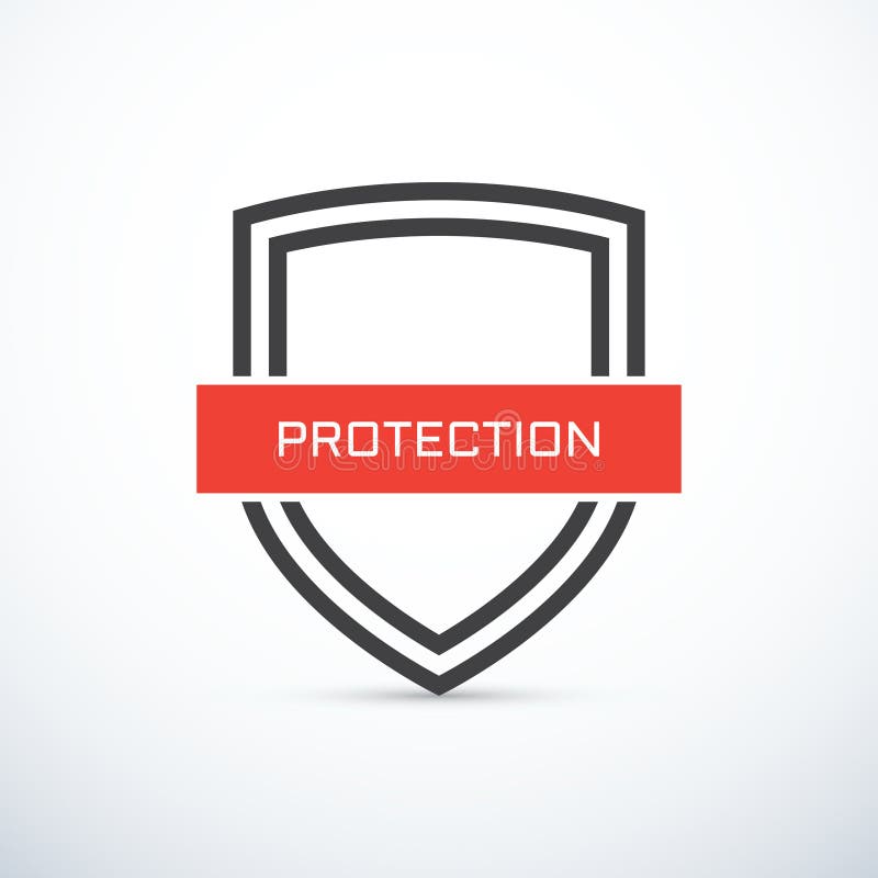 Vector Protection Shield Icon Stock Vector - Illustration of quality ...