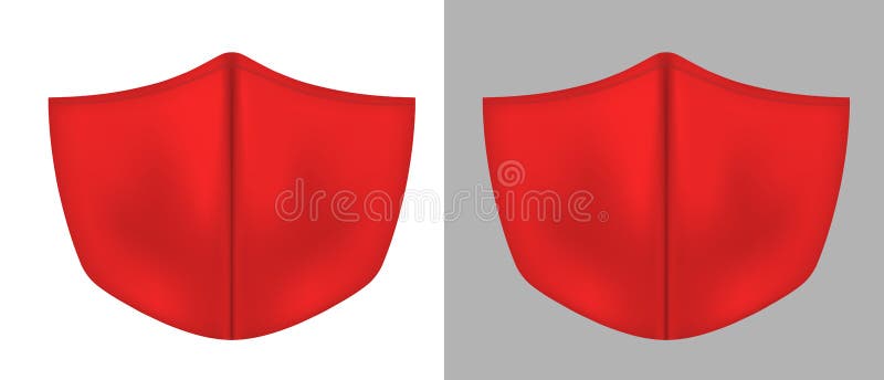 Vector Protective Red Face Mask Stock Vector - Illustration of health ...