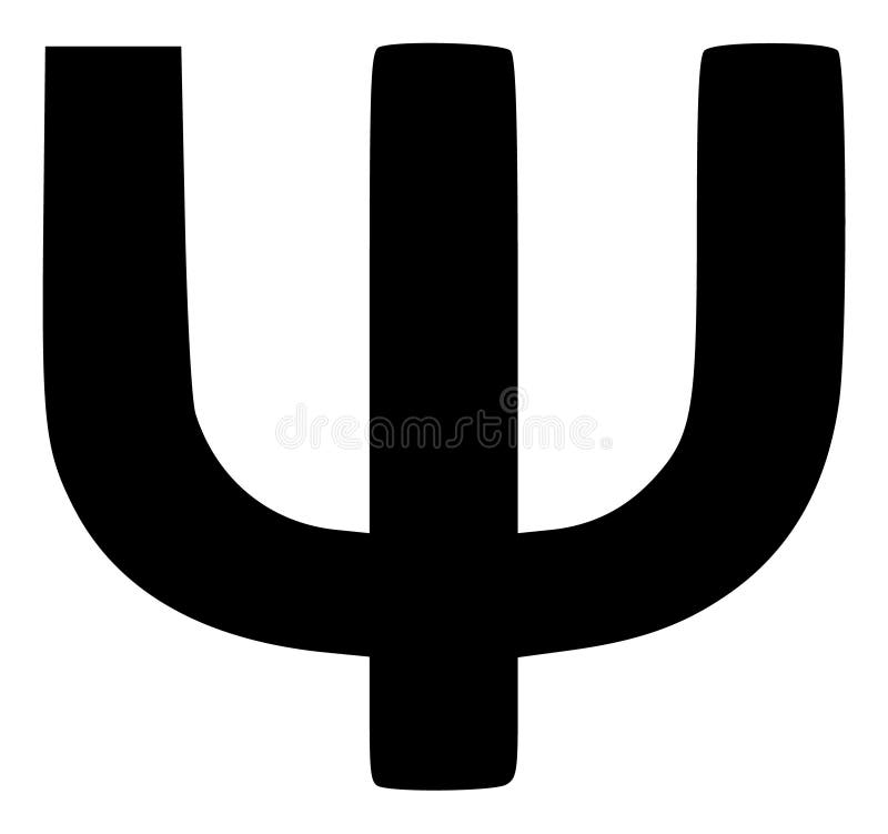 Vector Psi Greek Symbol Flat Icon Image Stock Vector - Illustration of ...