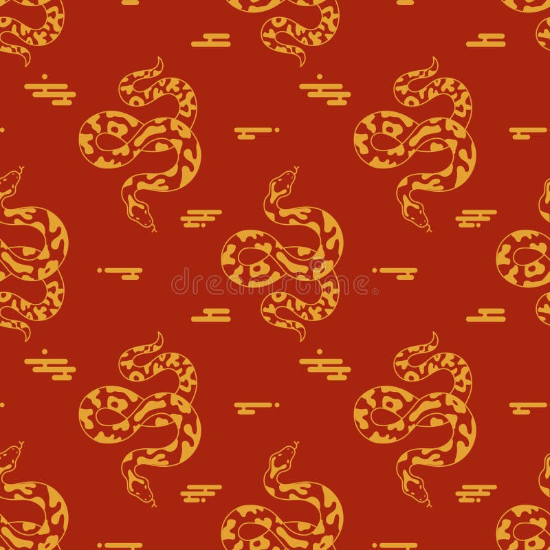 Vector Psychedelic Snake Illustration, Seamless Pattern. Retro ...