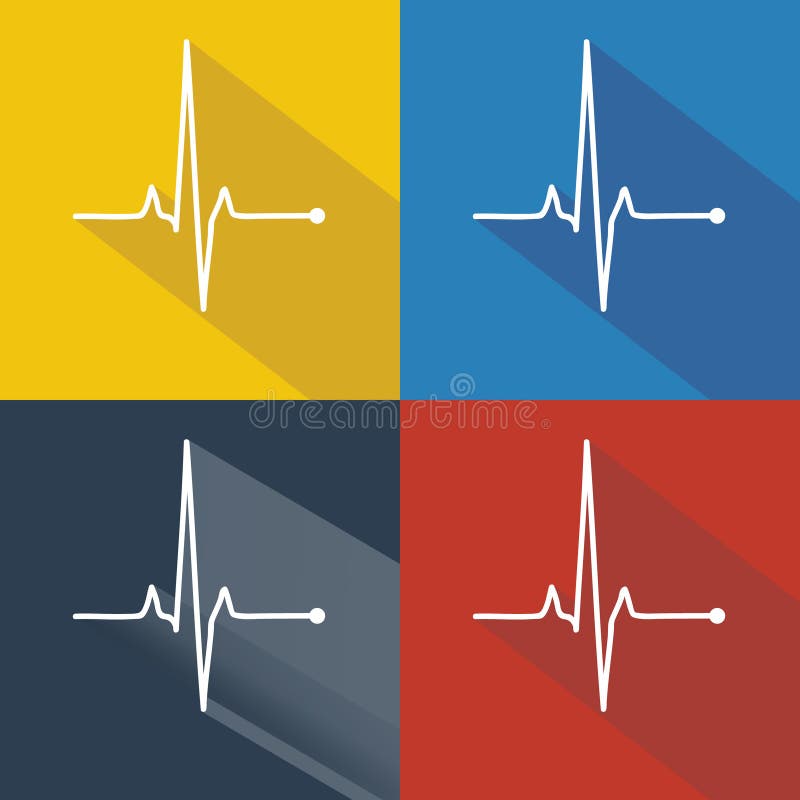 Vector pulse icons set stock illustration. Illustration of electrical ...