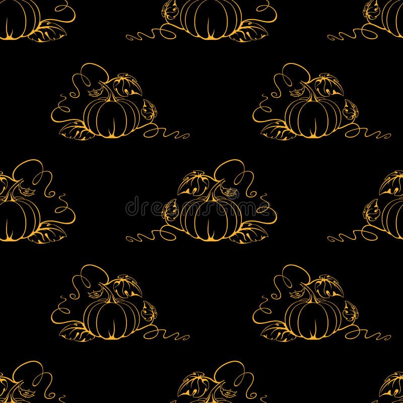 Vector pumpkin wallpaper. stock vector. Illustration of cartoon - 61333393