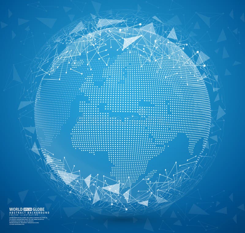 Vector Punteado Extracto Azul Del Globo Ilustración del Vector ...