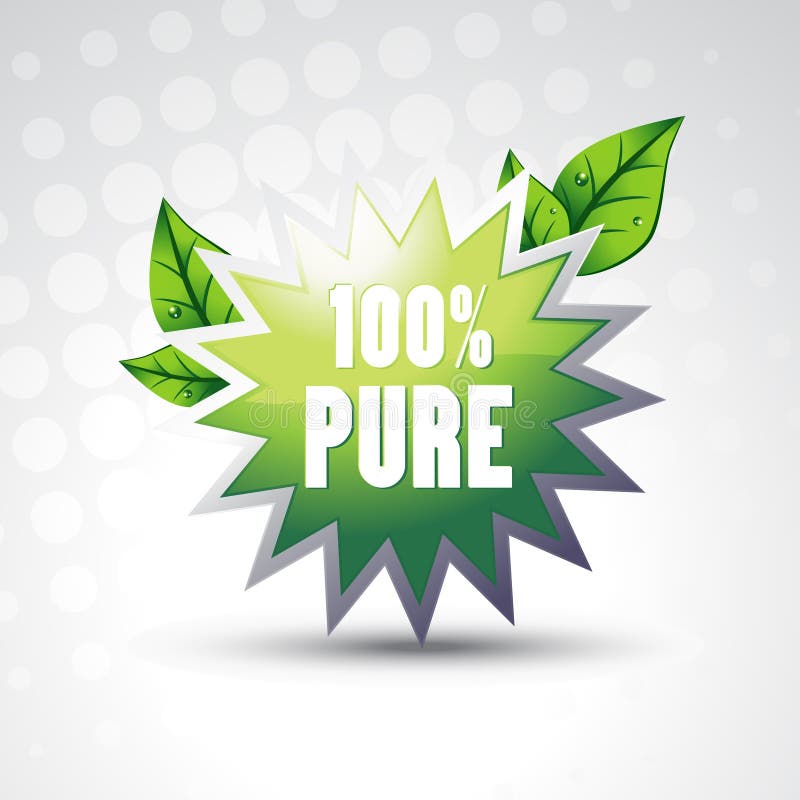 Vector pure symbol stock vector. Illustration of leaf - 14093641